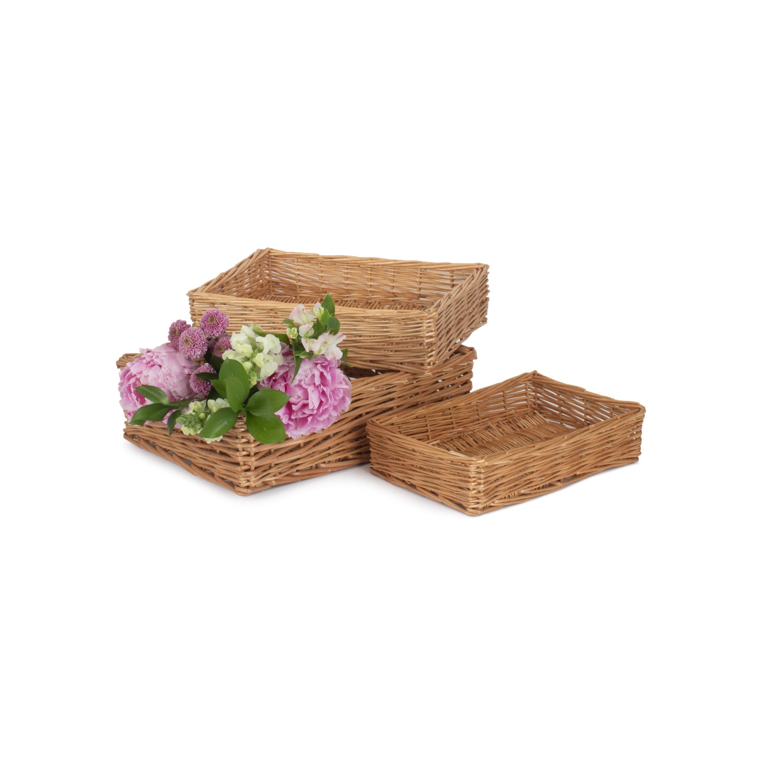 Shallow Packing Trays & Baskets | Wicker Storage from Wovenhill
