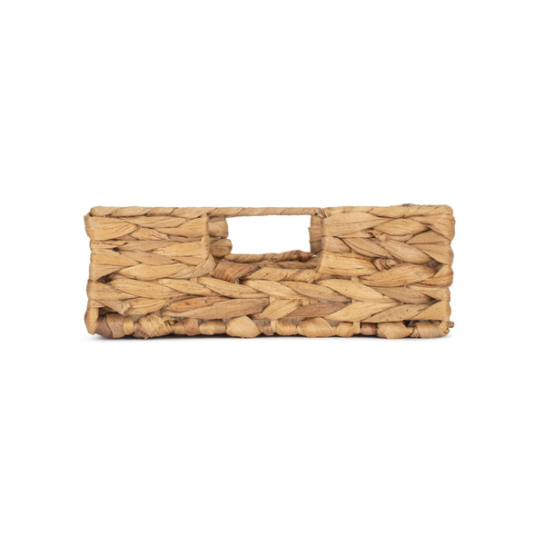 Small Water Hyacinth Shallow Rectangular Storage Tray Basket | Wovenhill