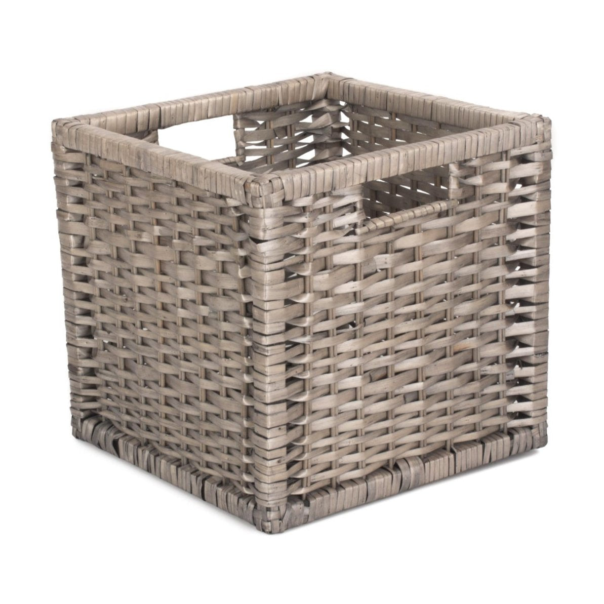 Large Wooden Framed Split Willow Storage Basket & Wovenhill