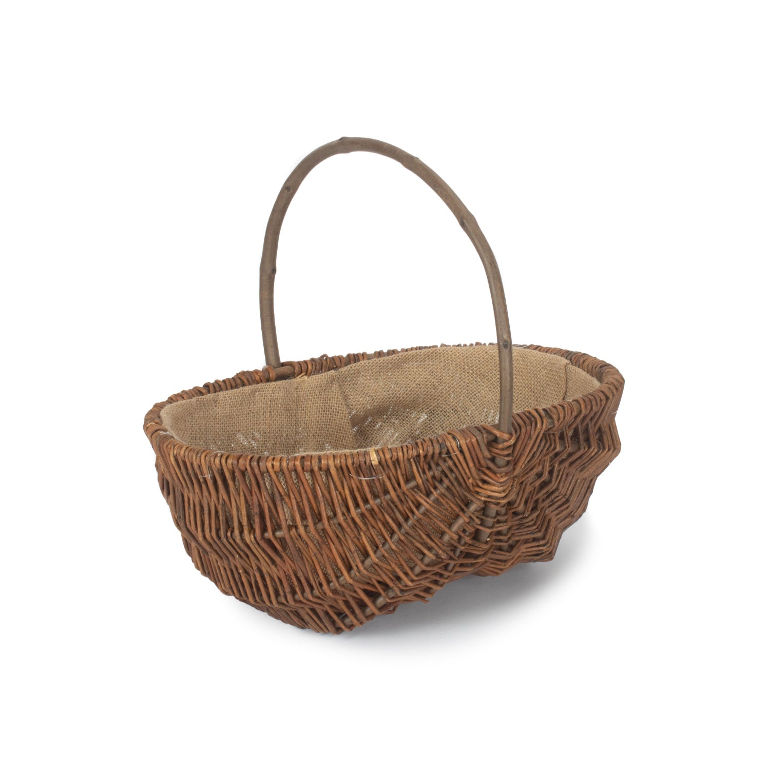 Large Oval Unpeeled Willow Garden Trug & Wovenhill