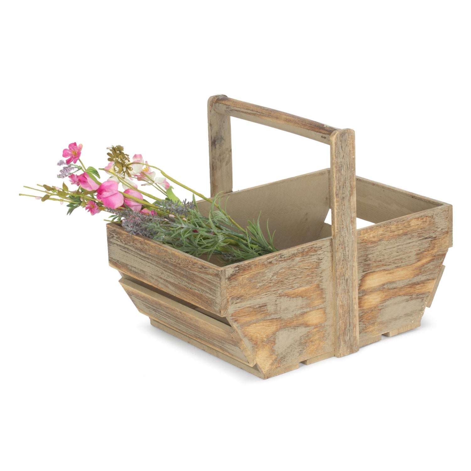 Large Oak Effect Wooden Trug & Wovenhill