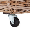 Wovenhill Kubu Rattan Tall Oblong Log Basket with Wheels