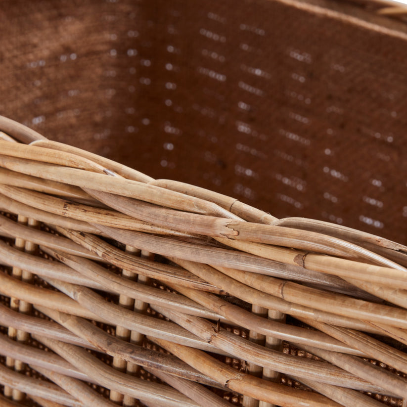 Wovenhill Kubu Rattan Rectangular Log Basket